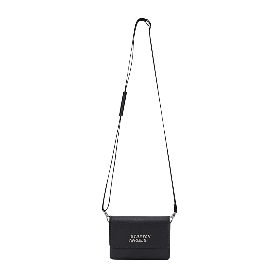 STRETCH ANGELS Flap 黑色迷你兩用側背包 – NOTAG TAIWAN